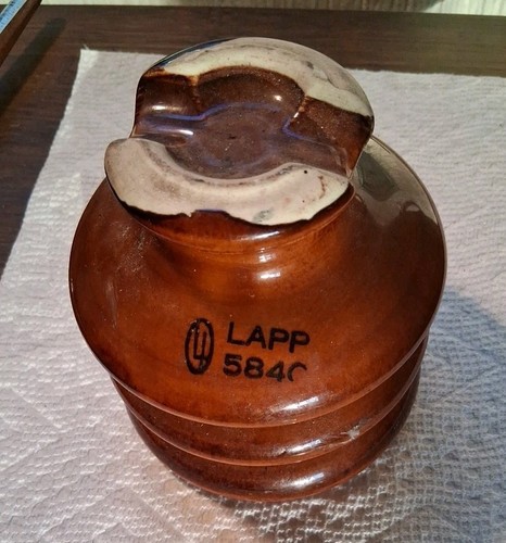 High Voltage Ceramic Insulator By Lapp Manufacturing #5840 Measures 5"X ...