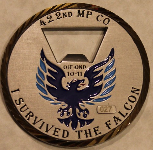 422nd Military Police Company Serial #027 Army Challenge Coin / bottle ...