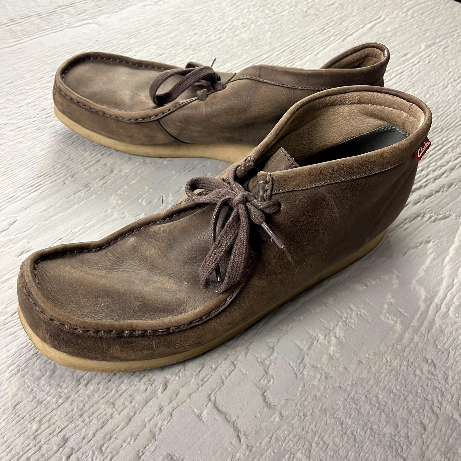 Clarks Stinson Mens 12 Brown Original Leather Ankle B… - Gem