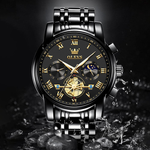 Luxury Waterproof Men's Watch with Big Face and Stainless Steel Design ...