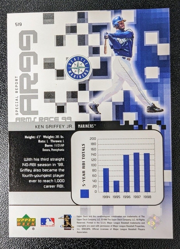 1999 Upper Deck Arms Race AR99 - Ken Griffey Jr #519 - Fast Shipping | eBay