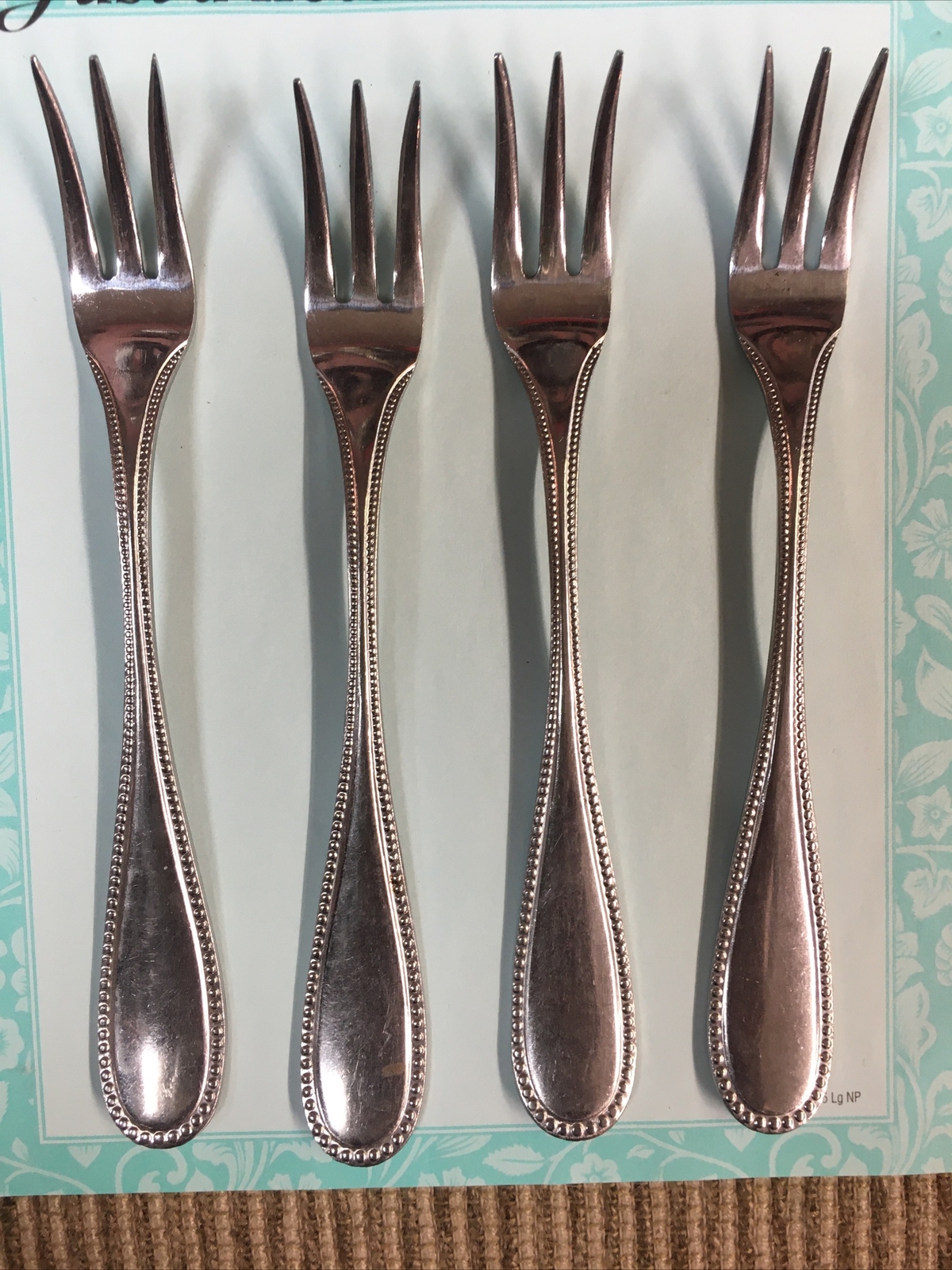 VTG. 4 Orleans Silver Stainless Japan Plain Edge Seafood~ Cocktail ...