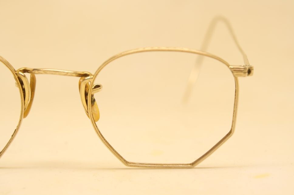 Antique Octagonal Eyeglasses Shuron Frames 42X38 1940… - Gem