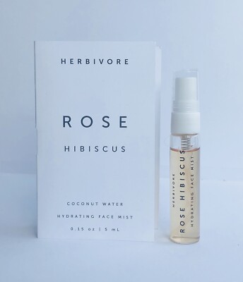 Herbivore Rose Hibiscus Coconut Water Hydrating Face Mist Sample Spray ...