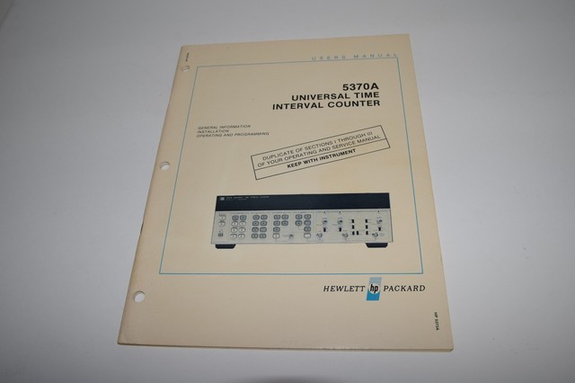 HP Hewlett Packard 5370A Universal Time Interval Counter Front Panel ...