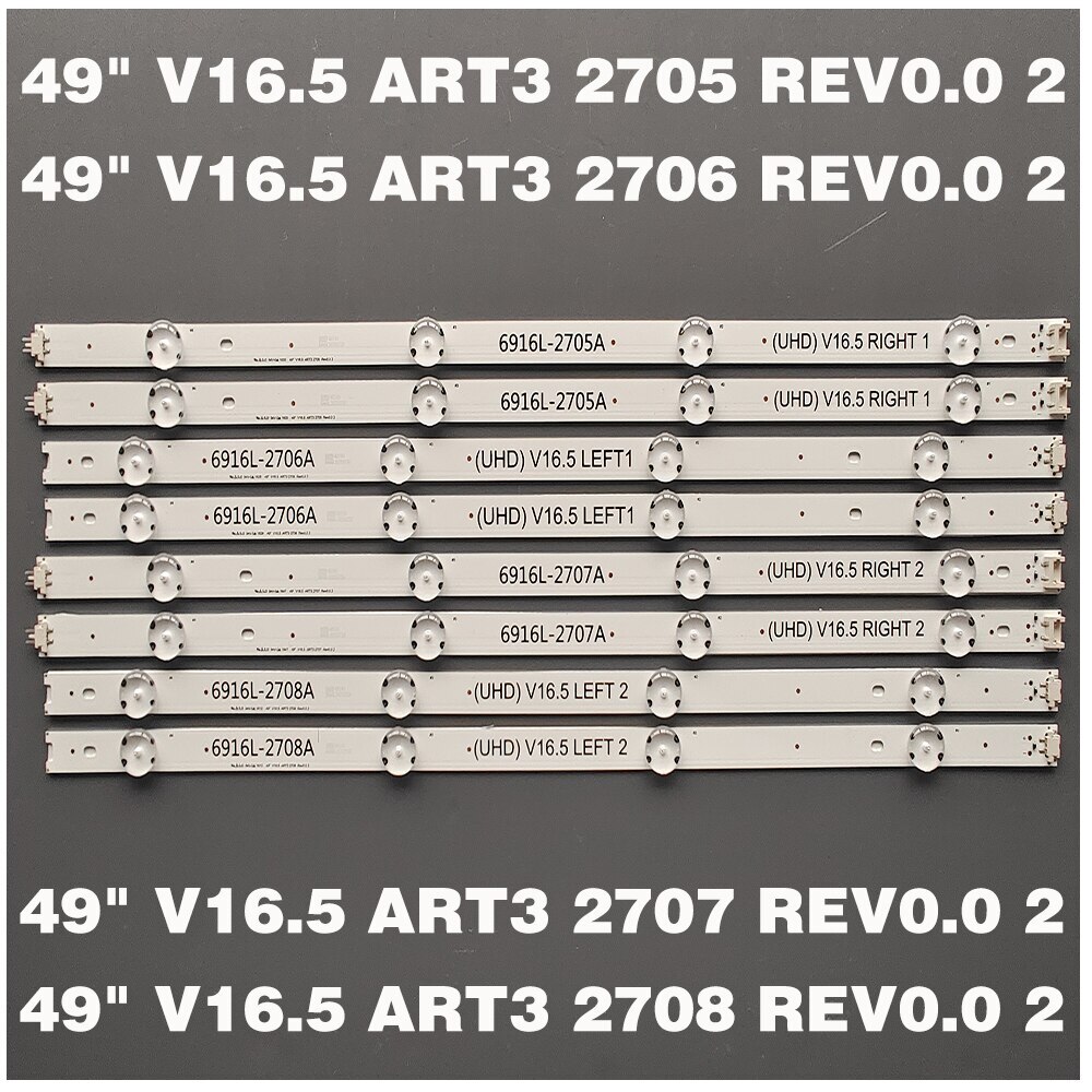 LED Strips for LG 6916L-2452A 6916L-2453A 49UH6500 49UH650V 49UH661V ...