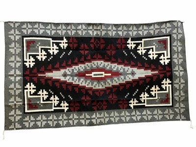 Charlene Begay, Klagetoh Design, Navajo Handwoven Rug, Wool, 88” x 49 ...