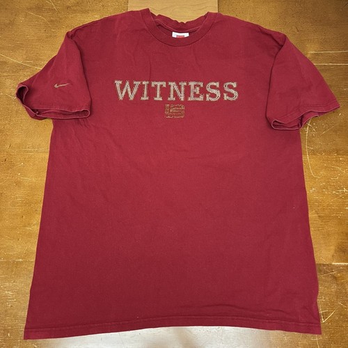 Vintage Nike Shirt Mens Large Red LeBron James Witness | eBay