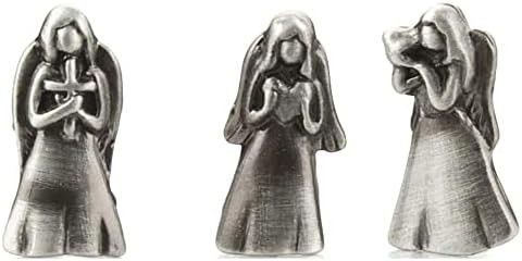 Angel prayer box trinket triple angels charm pewter | eBay