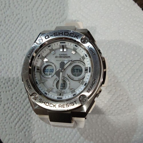 Casio GShock White Rubber Watch Band Shock Resistant 200m Water ...
