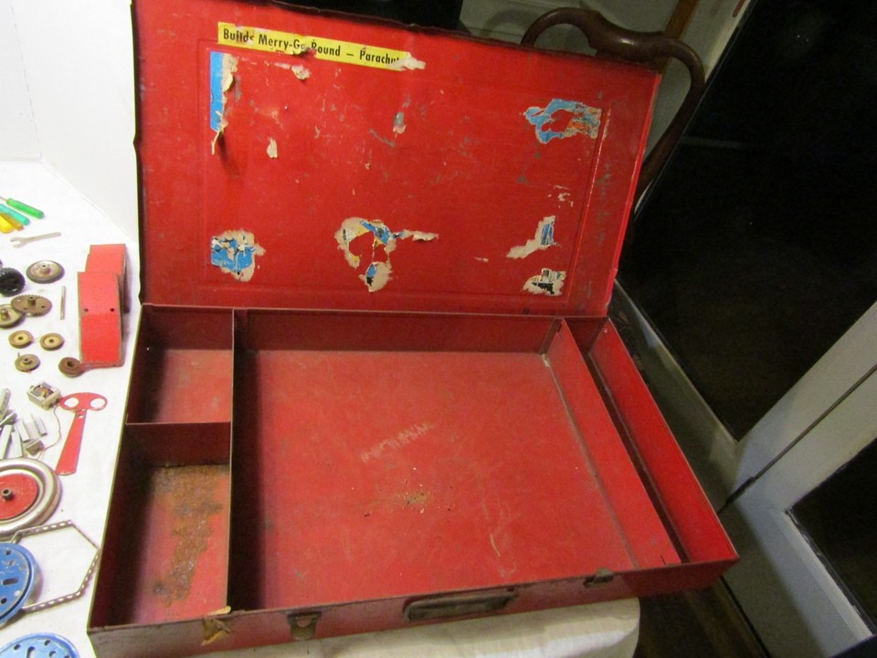 Vintage Erector Set Parts Lot with Steel Case 19 Pounds | eBay
