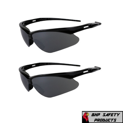 KLEENGUARD NEMESIS SAFETY GLASSES 25688 SMOKE MIRROR LENS BLACK FRAME 2 ...
