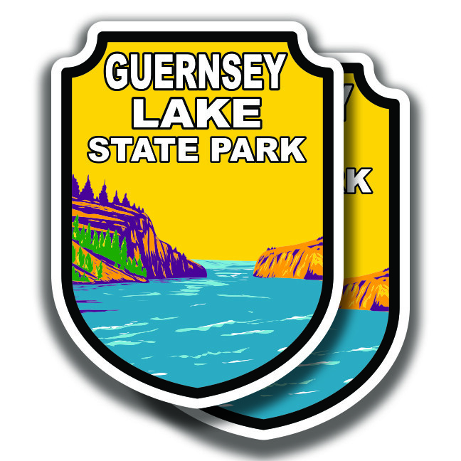 GUERNSEY LAKE STATE PARK DECAL 2 Stickers Wyoming Bogo For Car Truck ...