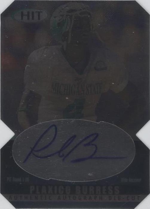 2000 Sage Hit - Autographs Plaxico Burress #A4 Emerald Die-Cut (AU, RC ...
