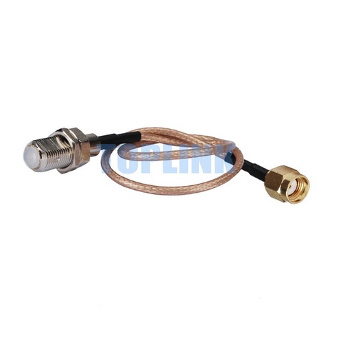 RP-SMA Male (Female Pin) to F Female Jack Pigtail Cable 15cm/6" for ...