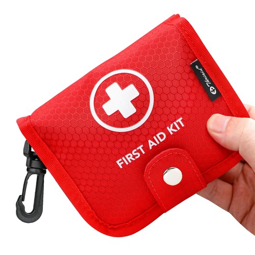 Small First Aid Kit 100 Pieces Water-Resistant Well Organzied Pouch ...