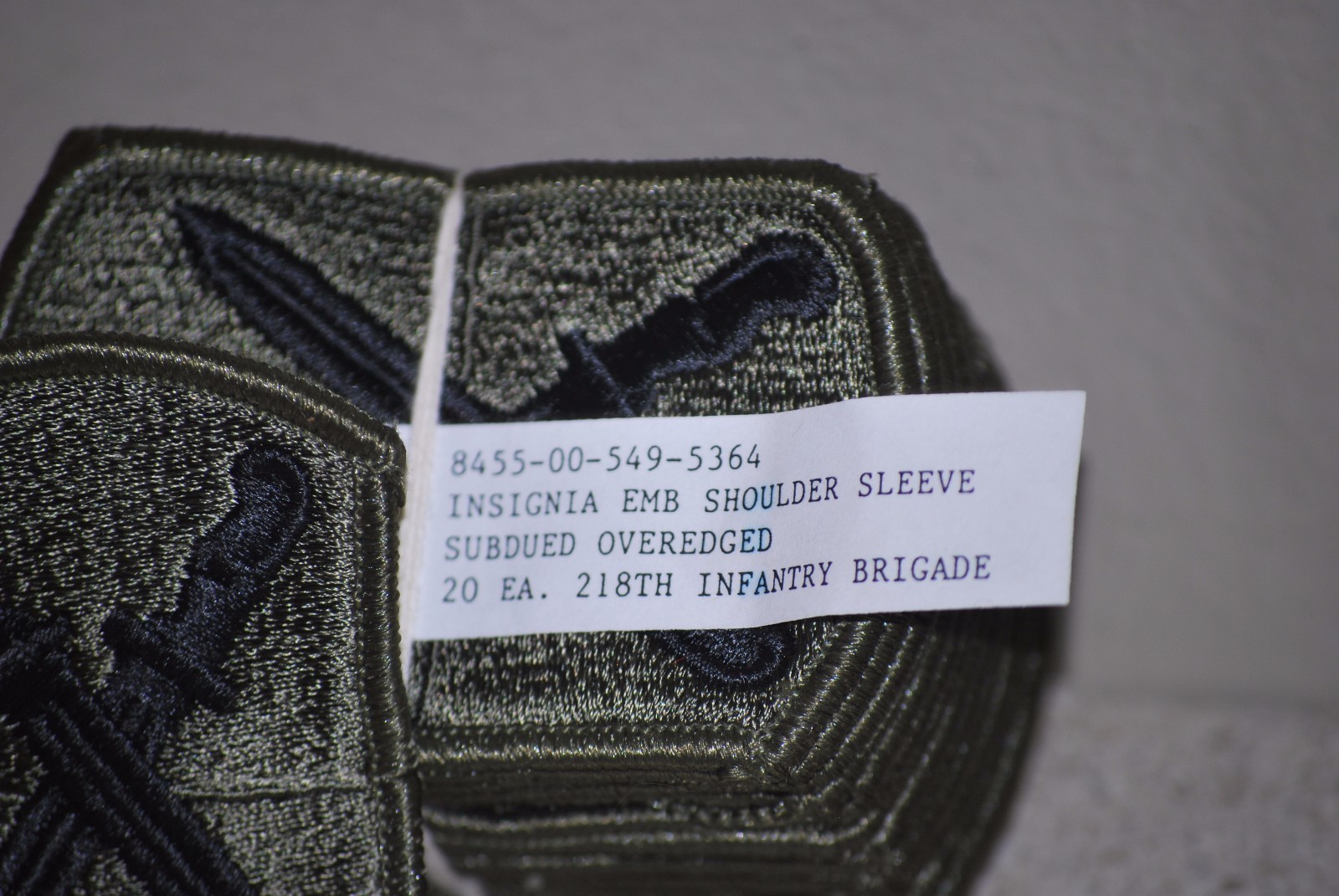 218th Infantry Brigade Patches - Subdued - Pack of 20 | eBay