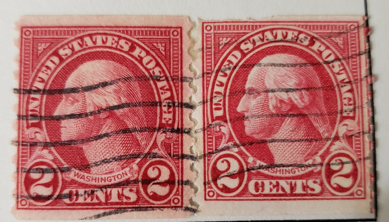 PAIR of very Rare George Washington Red 2 Cent US Postage Stamp | eBay