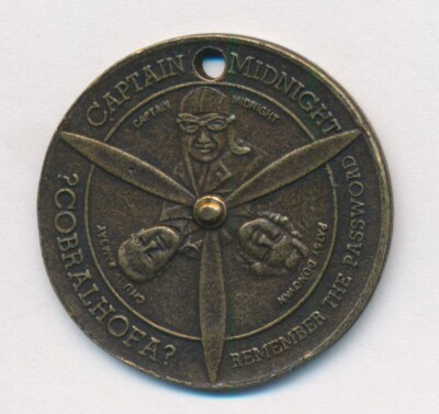 CAPTAIN MIDNIGHT SPINNER MEDAL TOKEN | eBay
