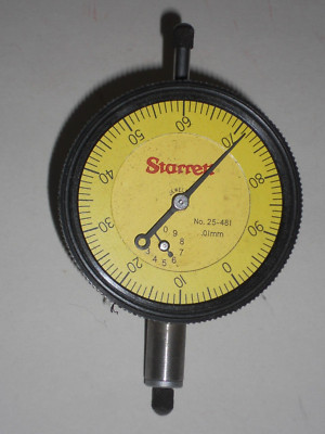 Starrett 25-481 Continuous Reading Dial Jeweled Indicator 0.01mm ...