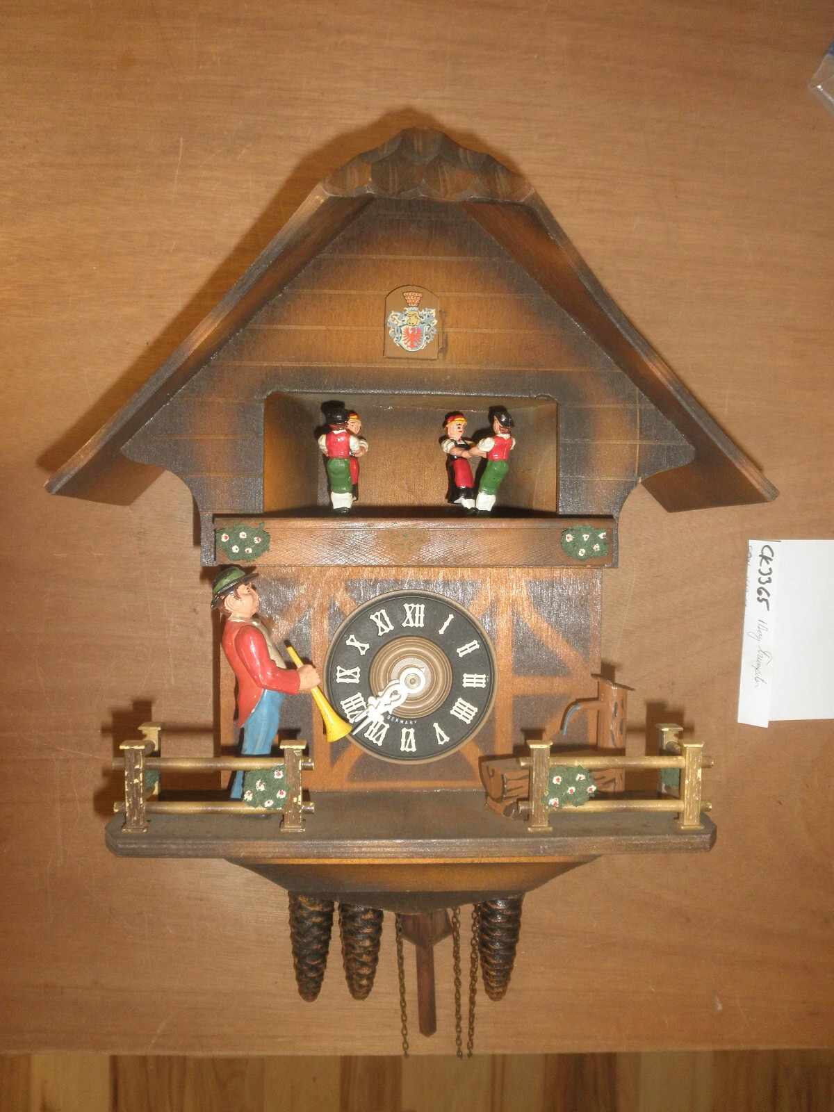 Cuckoo Clock German Trumpeter Black Forest Chalet 1 Day CK3365 | eBay