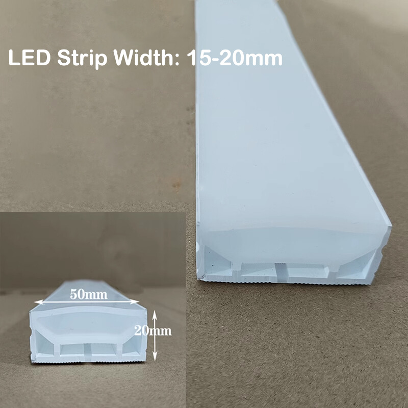 Silicone LED Channel System Cuttable Flexible Bendable DIY For LED ...