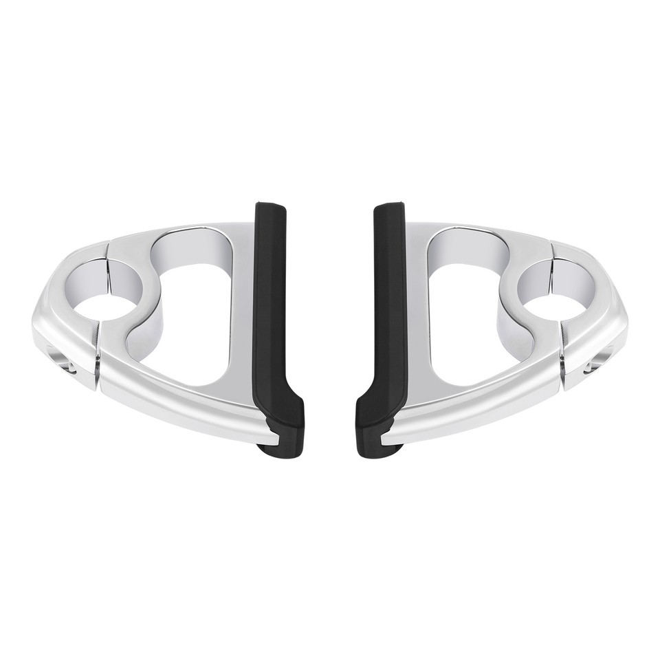 Chrome 1-1/4" Universal Motorcycle Front Engine Guard Highway Bar Toe ...