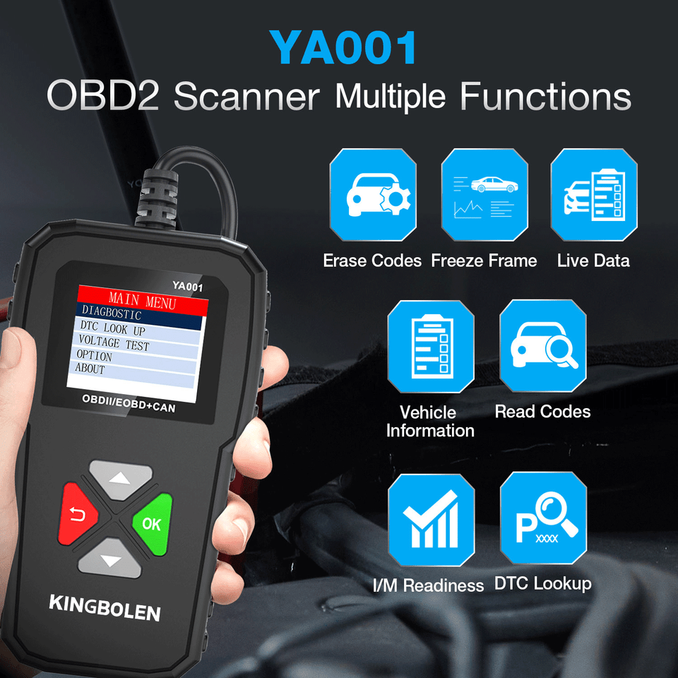 Automotive Car OBD2 Scanner OBD Code Reader Check Engine Fault ...