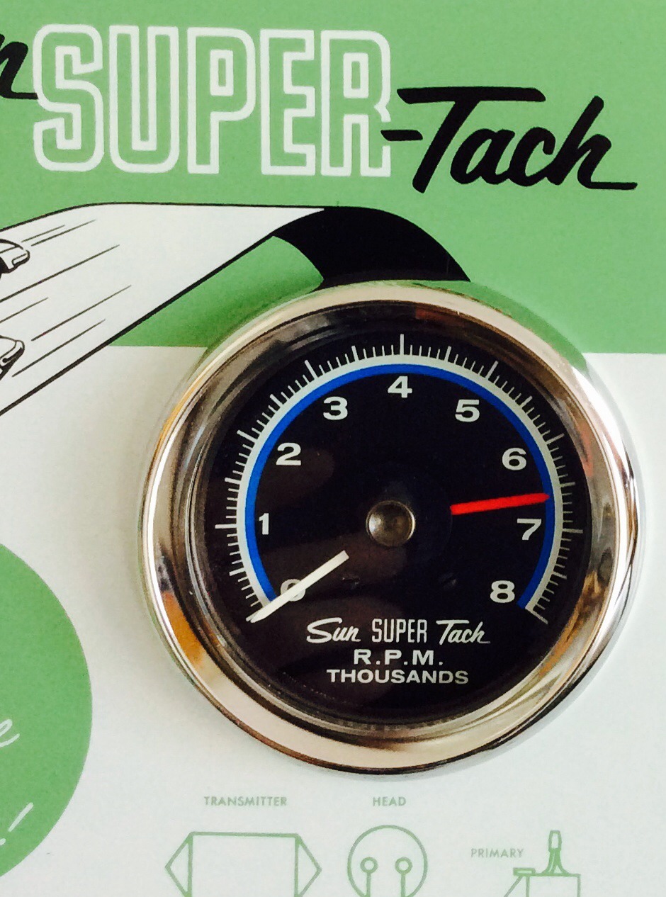 NOS Shelby Sun Super Tach SST-802 8000 RPM Tachometer | Analog | Red ...