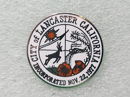 City of Lancaster CA Crest Shield Tie Pin California Travel Souvenir ...