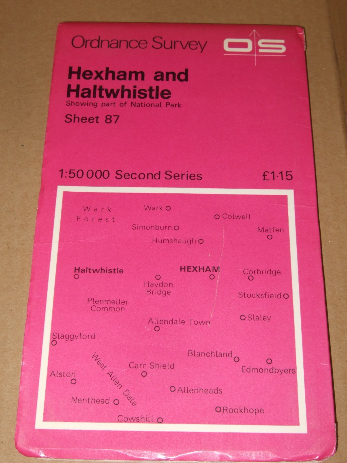 ORDNANCE SURVEY SHEET MAP HEXHAM & HALTWHISTLE SHEET 87 NO RIPS TEARS ...