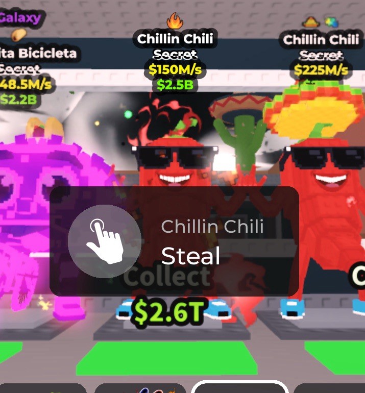 Chillin Chili - 150m/s- Steal A Brainrot | eBay