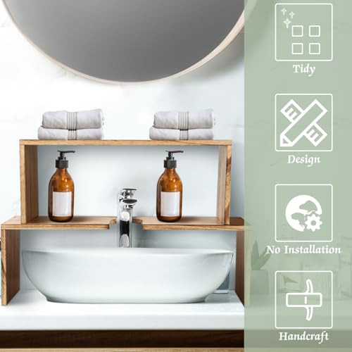 2 Pcs Over The Sink Shelf Bathroom Organizer Over The Faucet Kitchen | eBay