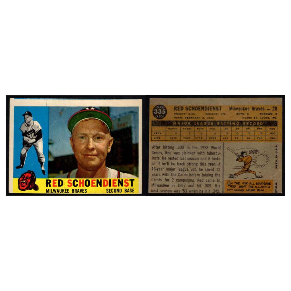 1960 Topps Lot 10 Vintage Baseball Cards Bill White St. Louis Cardinals ...