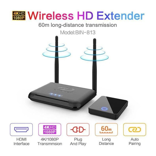 Wireless HDMI Transmitter & Receiver 4K@30Hz HD Wireless HDMI Extender ...