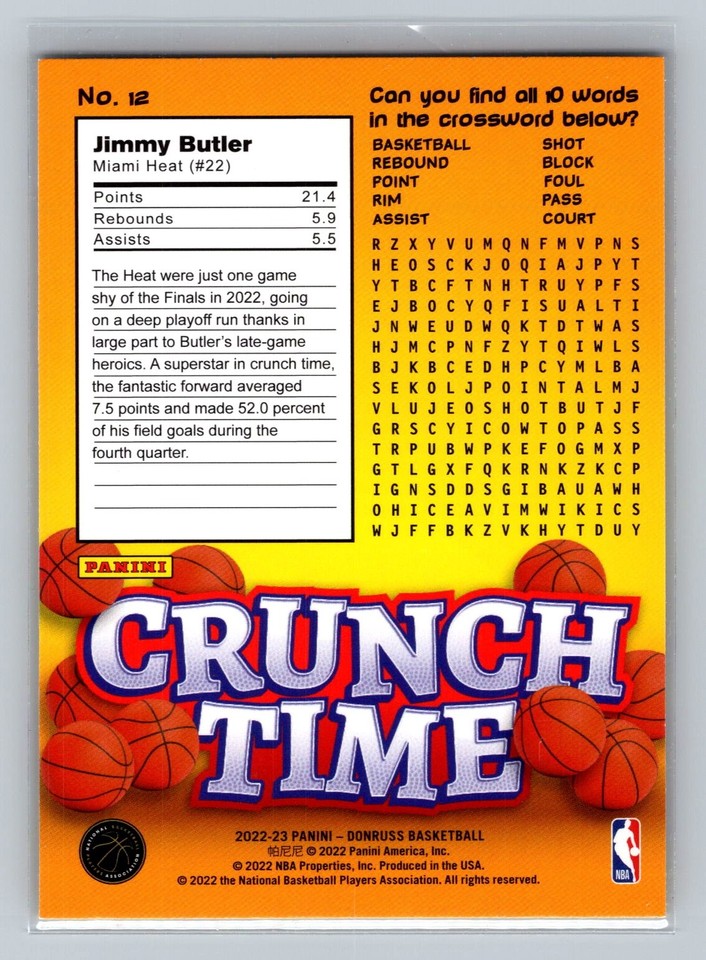 2022 Donruss #12 Jimmy Butler Miami Heat | eBay