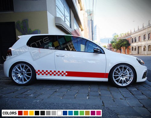 Stickers Decal for Volkswagen VW Golf Stripes Graphics door body kit ...