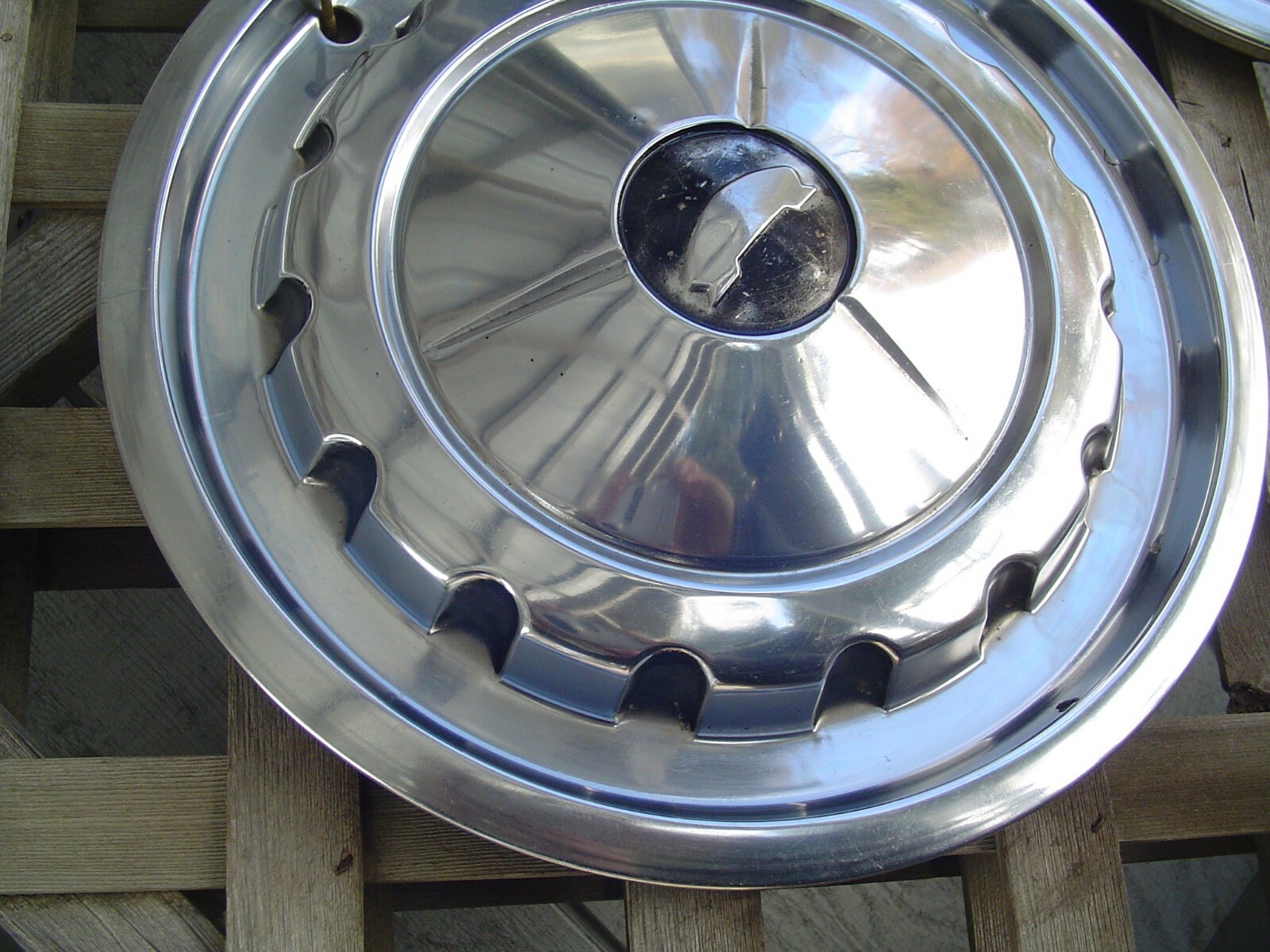 2 VINTAGE 1957 57 CHEVROLET BELAIR IMPALA NOMAD HUBCAPS WHEEL COVERS ...