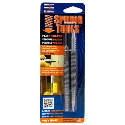 Spring Tools PM407 Paint Pro Pak Nail Set & Door Pin Remover 2 Bit ...