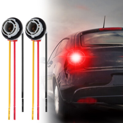 2pcs 2357 1157 LED Stop Brake Turn Light Bulb Socket Harness Wire Pig ...