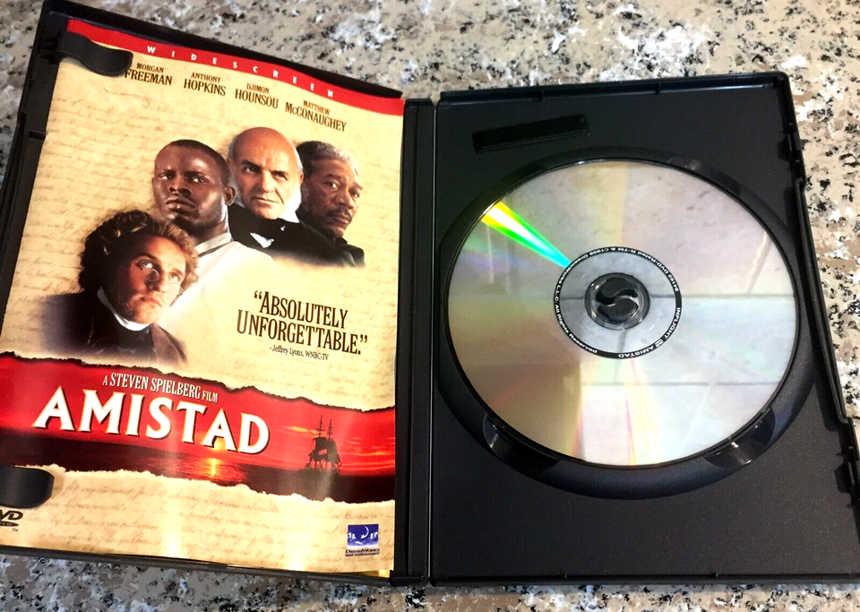 Amistad DVD Morgan Freeman - Anthony Hopkins / Ships free Same Day with ...