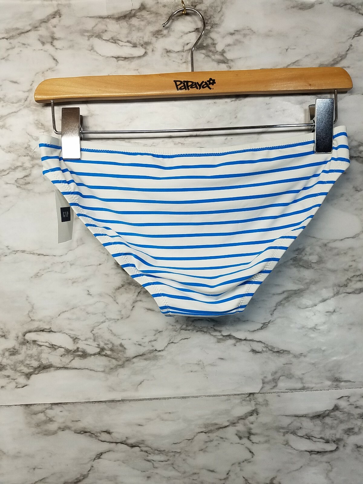 Gap Body Womens Small Swim Suit Bikini Bottom Blue Striped New Sz XS #Q ...
