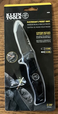 Klein Tools 44228 Electrician's Pocket Knife with Stainless Steel Blade ...