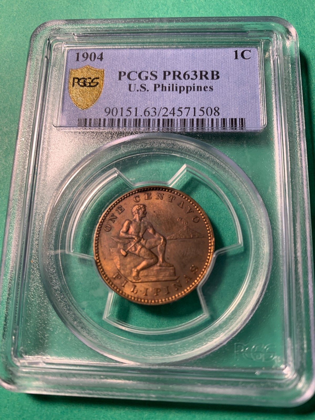 US PHILIPPINES ONE CENTAVO 1904 PROOF PCGS PR 63 RB | eBay