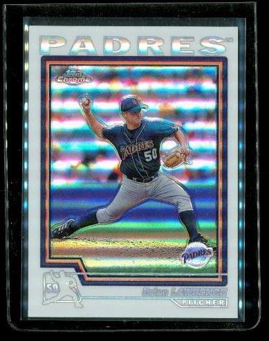 2004 TOPPS CHROME Refractor Baseball Card #184 BRIAN LAWRENCE San Diego ...