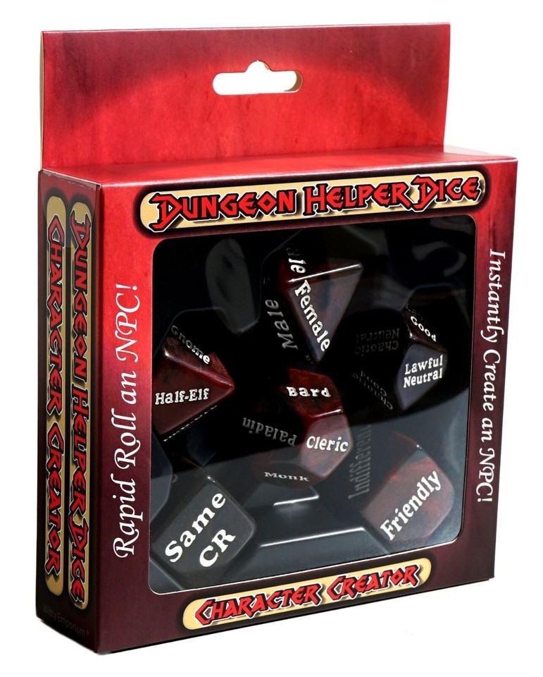 Dungeon Helper Dice: Character Creator 6 Set NPC Randomizer DM GM TTRPG ...
