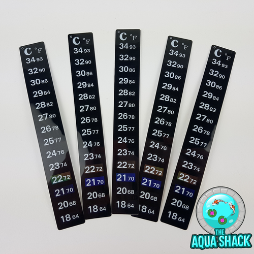 Aquarium Thermometer Stick On LCD Fish Tank Strip Sticker Easy Read ...