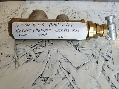 CONRADER Pilot Valve,1200 psi,3/8in. NPT,Brass, RCL-S-HU-160-175 | eBay