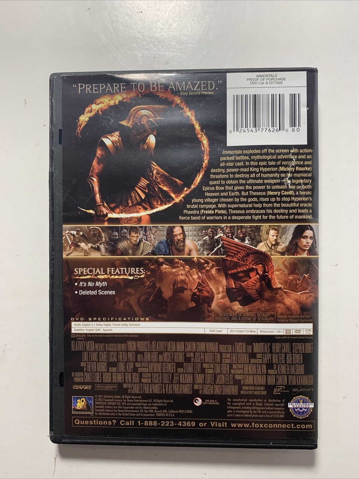 Immortals (DVD, Widescreen) Henry Cavill [In Blockbuster Case ...