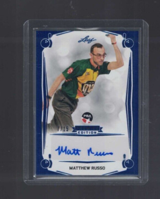 2023 Leaf PBA Premier Bowling Matthew Russo Blue Auto #7/15 | eBay
